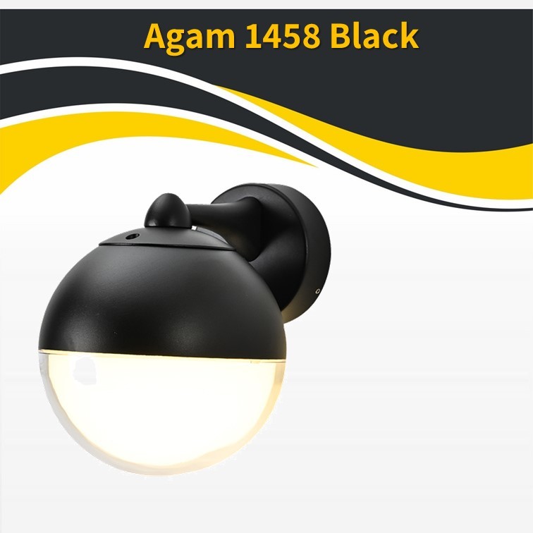 גוף תאורה אגם 1458 קיר שחור LED (25688) 12W | לד-מאסטר LED-MASTER תאורת ...